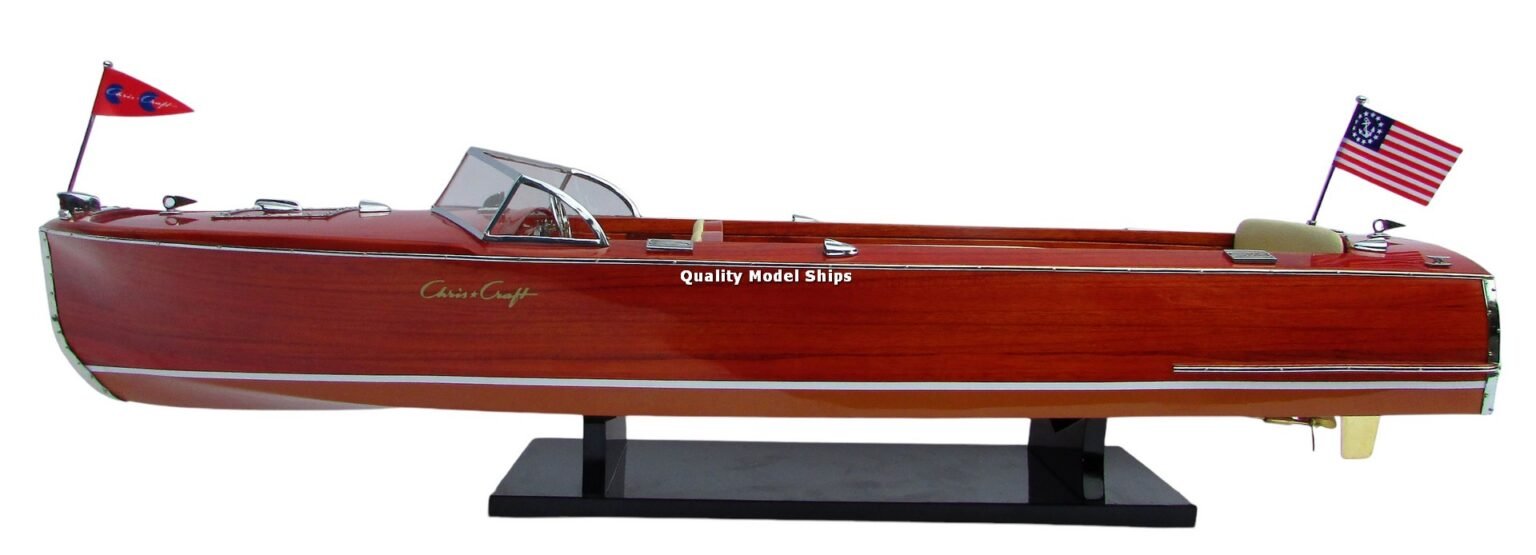 Baby Bootlegger Handcrafted Wooden Model Boat 35" ready for display ...