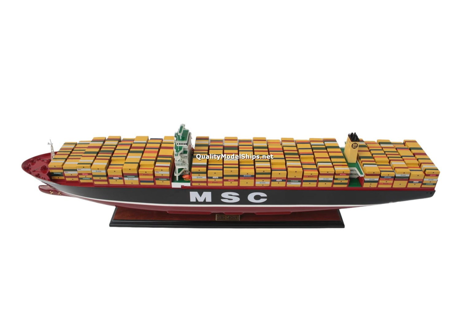 MSC Oscar Container Wooden Ship Model Display Ready 40" with Lights ...