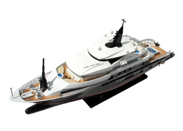 Alfa Nero Yacht Handmade Wooden Motor Yacht Model 28" - Quality Model Ships