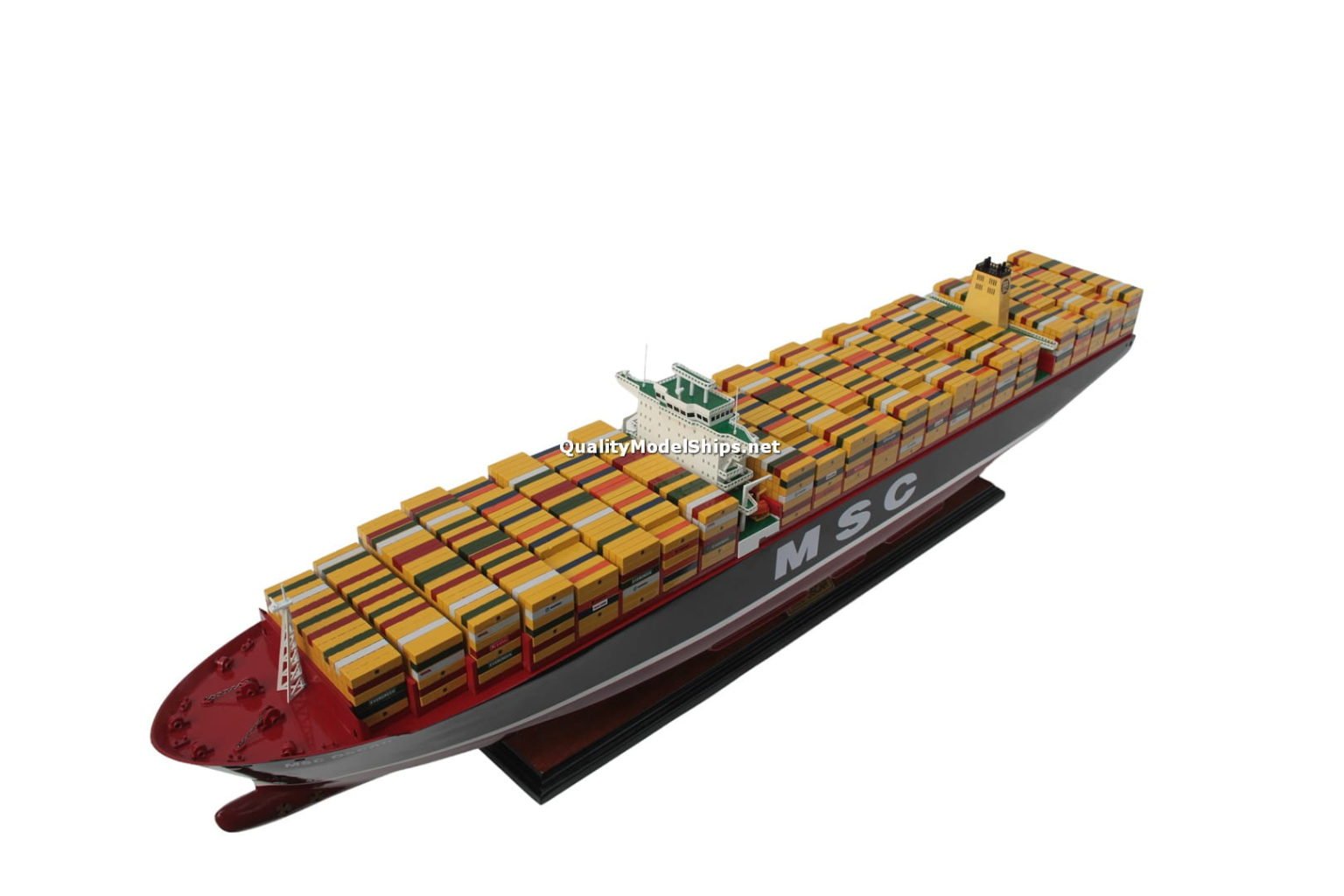 MSC Oscar Container Wooden Ship Model Display Ready 40" with Lights ...