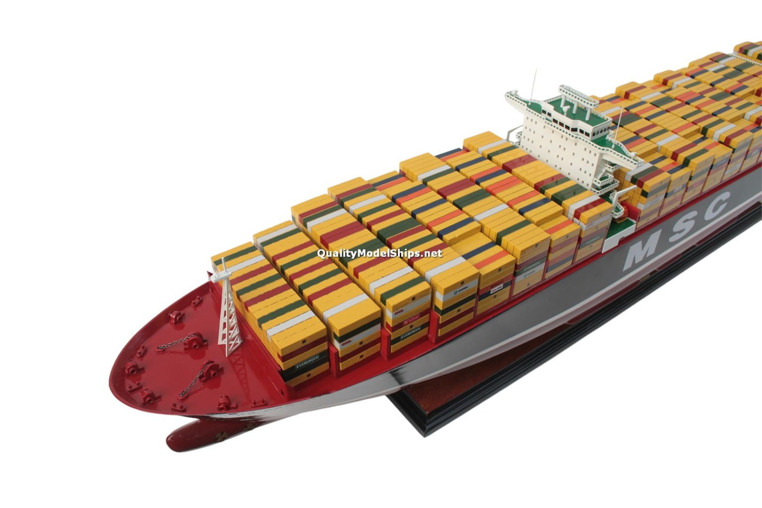 MSC Oscar Container Wooden Ship Model Display Ready 40" with Lights ...