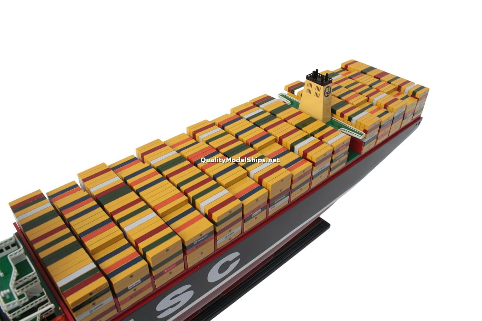 MSC Oscar Container Wooden Ship Model Display Ready 40" with Lights ...