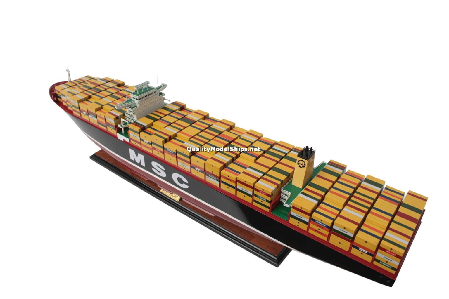 MSC Oscar Container Wooden Ship Model Display Ready 40" with Lights ...