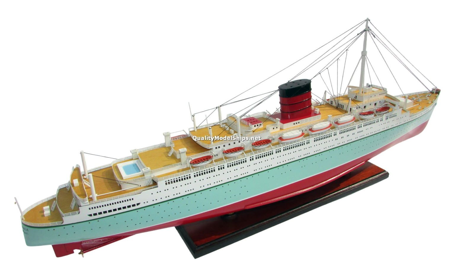 RMS Caronia Ocean Liner Handcrafted Ship Model 35" Ready to Display ...
