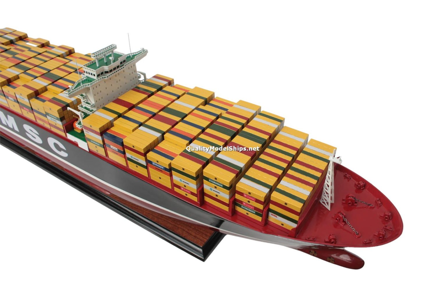 MSC Oscar Container Wooden Ship Model Display Ready 40" with Lights ...