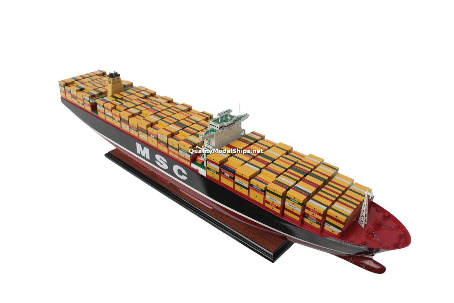 MSC Oscar Container Wooden Ship Model Display Ready 40" with Lights ...