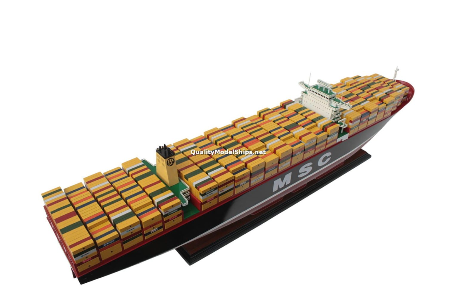 MSC Oscar Container Wooden Ship Model Display Ready 40" with Lights ...
