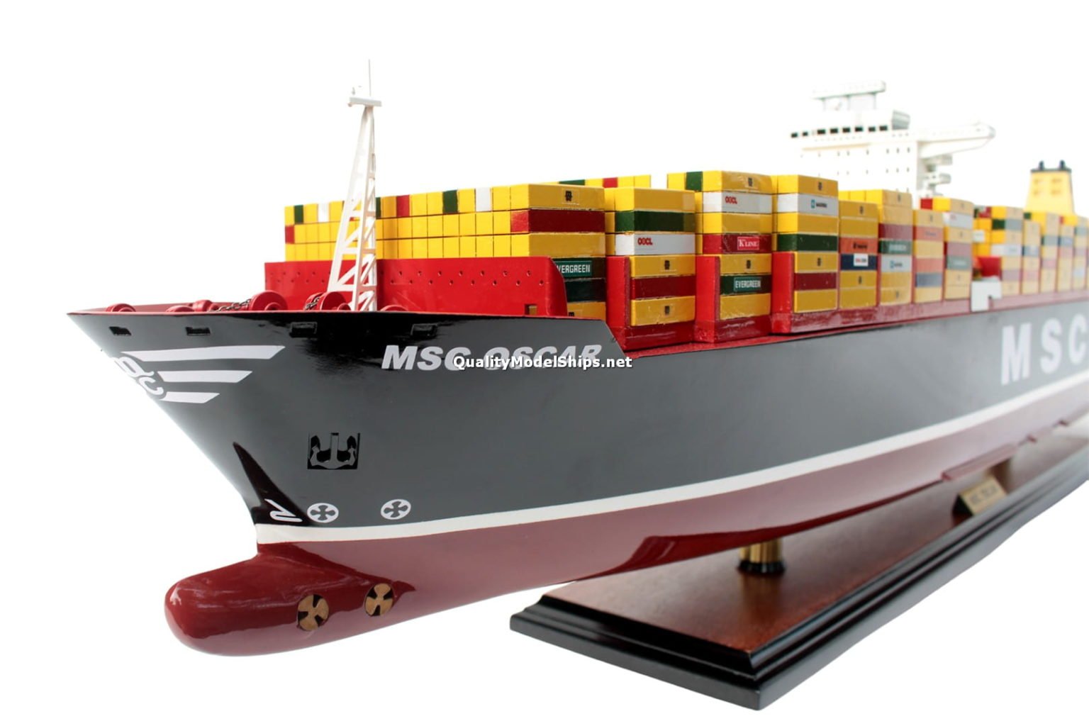 MSC Oscar Container Wooden Ship Model Display Ready 40" with Lights ...