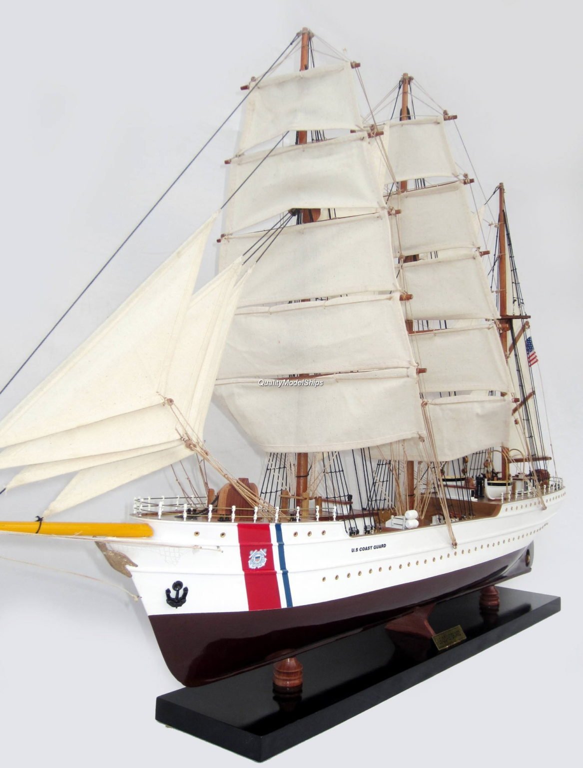 US Coast Guard Handcrafted Wooden Model Ship 36" - Quality Model Ships