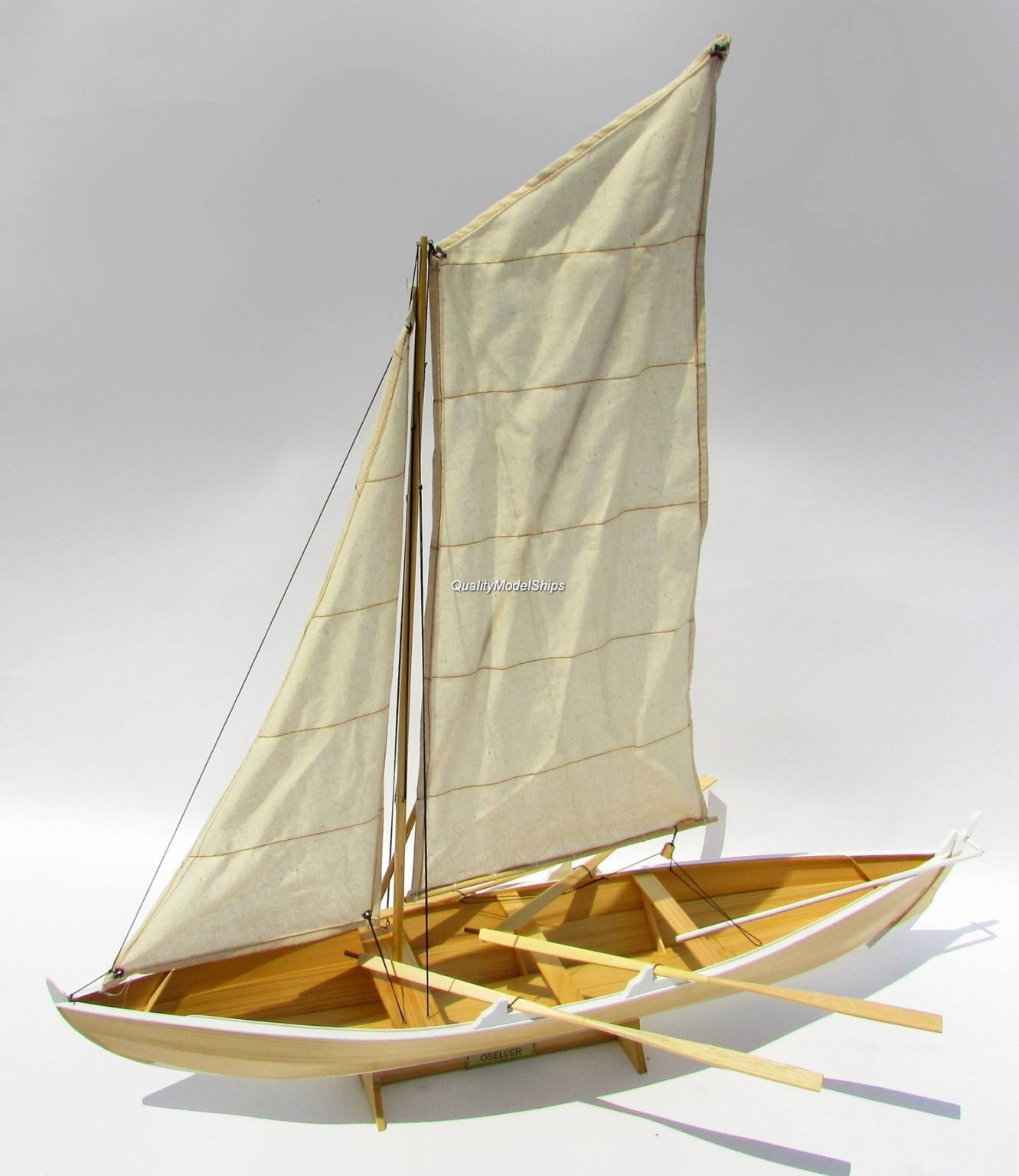 Handmade Oselver Clinker Hull Wooden Model Boat - Quality Model Ships