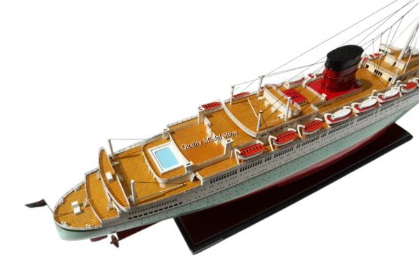 RMS Caronia Ocean Liner Handcrafted Ship Model 35" Ready to Display ...