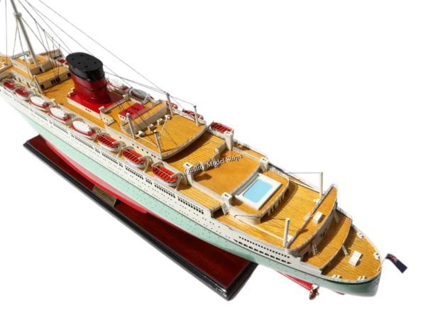 RMS Caronia Ocean Liner Handcrafted Ship Model 35" Ready to Display ...